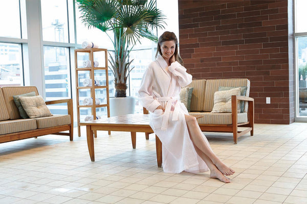 Kayanna Light Weight Waffle Texture Robe - Light Pink – GoodNight ...